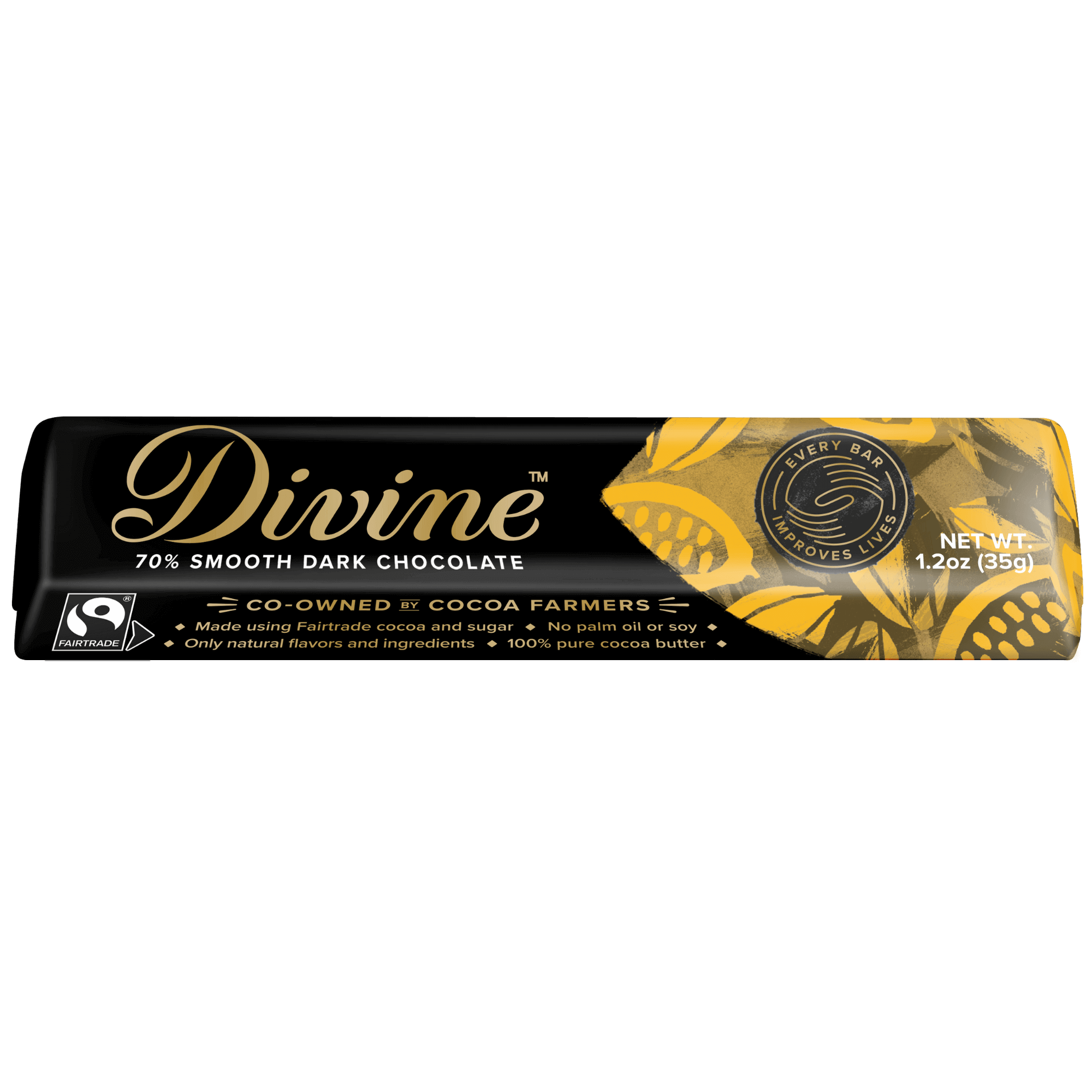 70% Dark Chocolate Snack Bar, 1.2 oz. – Divine Chocolate