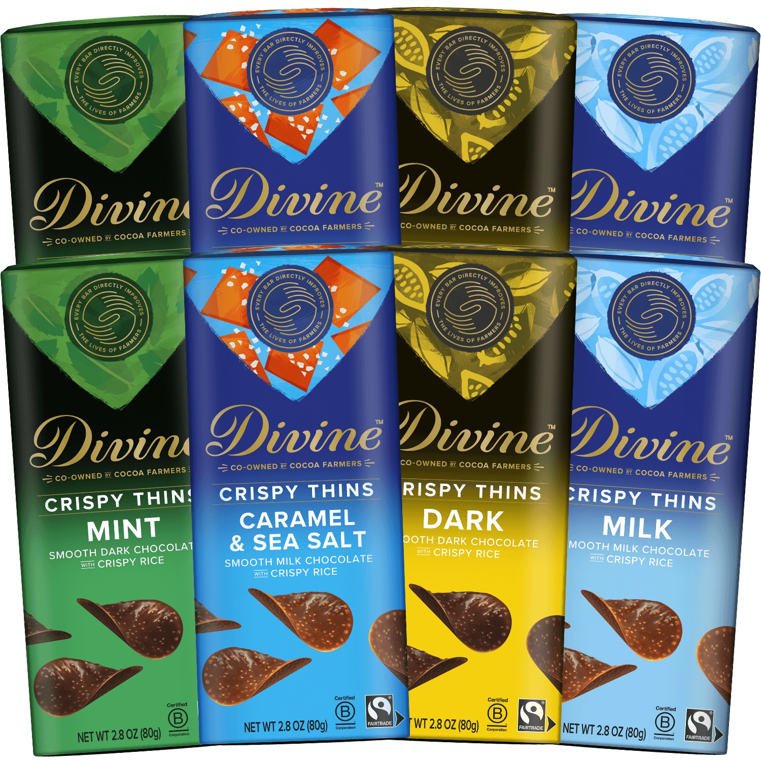 Crispy Thins Variety Pack | Free 1-3 Day Delivery – Divine Chocolate